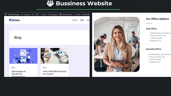 Create a professional wordpress website design as your wordpress developer by Nabeelwpexpert ...