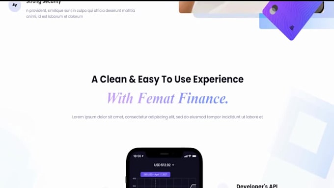 Build custom fintech website, secure, crypto exchange wallet web3 integration by Fematnetwork ...