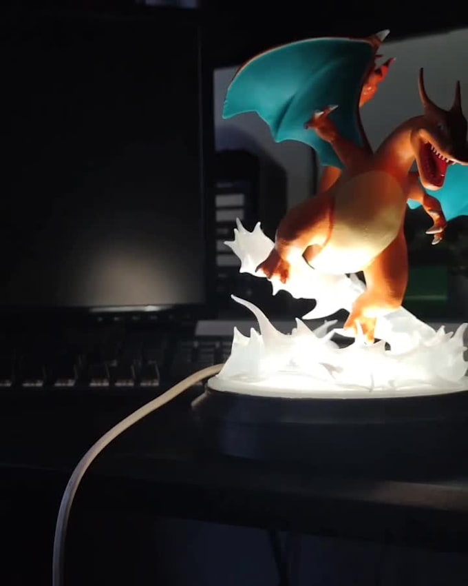 3d printed charizard lamp i will do every pokémon you ask by Mikgomez ...