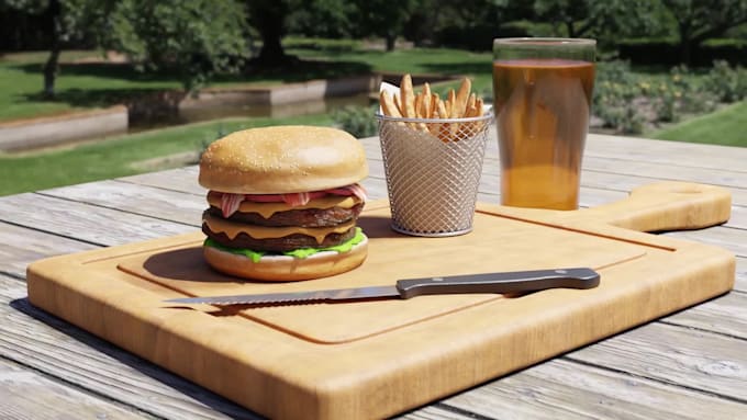 Animate your food menu, 3d food model, food products design by Shoe ...