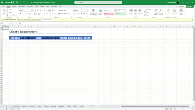 Spilt excel reports fast by Blackmoon124 | Fiverr