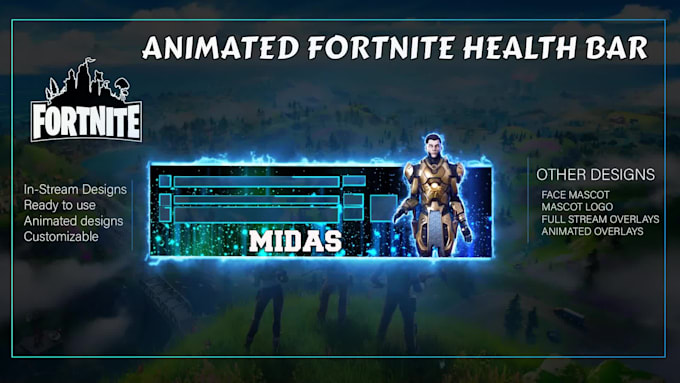 Design animated fortnite animated health bar by Froxydesigns | Fiverr