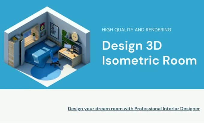 Design a high quality 3d isometric room for you by Sharon_mac | Fiverr