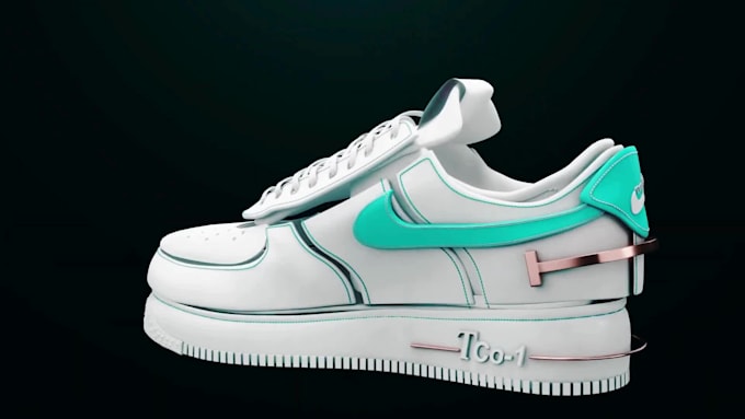 Render realistic 3d shoe animation, 3d sneakers design,3d shoe ...