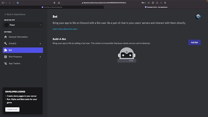 Develop a custom discord bot with python for you by Wind576 | Fiverr
