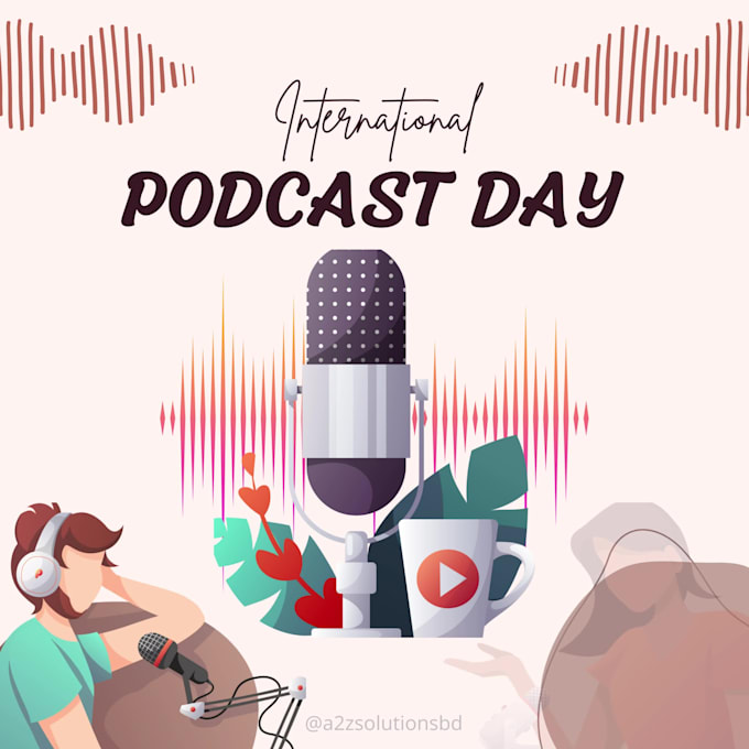Design your podcast cover art banner by A2zarif | Fiverr