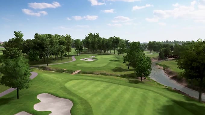 Design 3d golf field, golf course, mini golf, golf hole, landscape ...