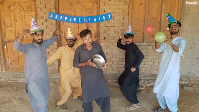Create a personalized happy birthday video message by Fizii_khan | Fiverr