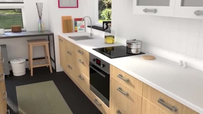 Do 3d kitchen animation, 3d furniture animation 3d interior design 3d ...