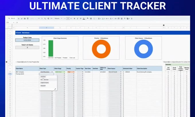 Create crm tracker, meeting agenda and notes spreadsheet, fitness ...