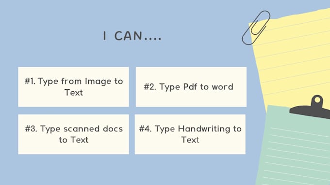 Do your typing job quick, copy paste, retyping pdfs, scanned docs and ...