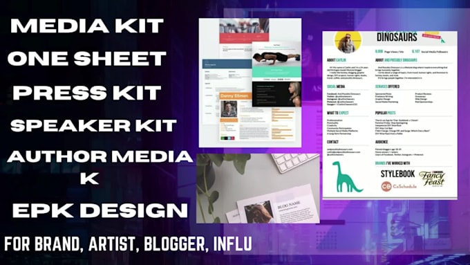 Design media kit, press kit, one sheet, epk for brand, artist, influencer, by Oliver_lee_ex | Fiverr