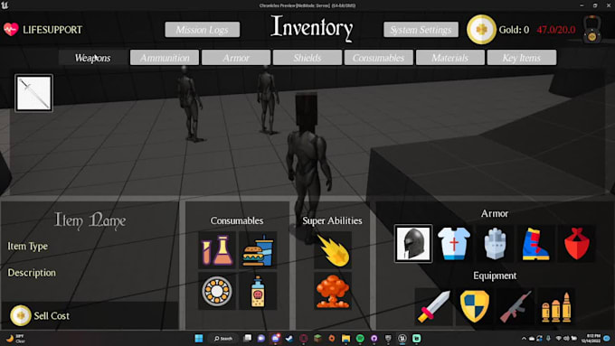 Create your games inventory system by Christianking65 | Fiverr