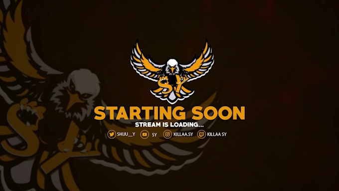 Design twitch logo, stream animated overlay twitch stream package ...