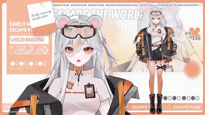 Draw and rig 2d vtuber model, live2d vtuber rigging, 2d vtuber design ...