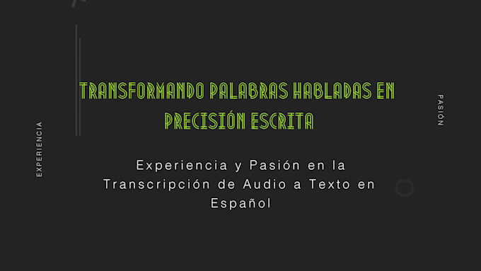 Transcriptor de audio a texto en español by Junlocor | Fiverr