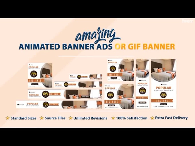 Create animated banner, ads or image gif for you by Faheema6248 | Fiverr