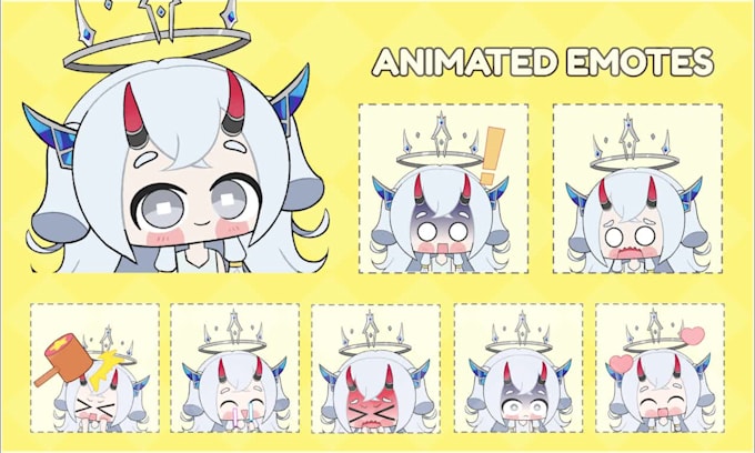 Create custom animated emotes or chibi emotes by Gulaatursendiri | Fiverr