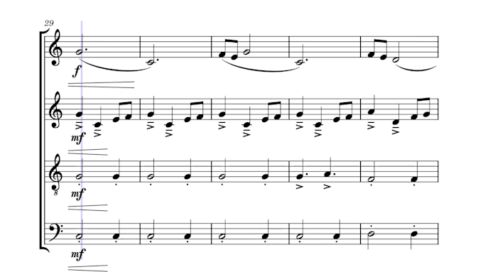 Transcribe a piece of music for choir by Alessiopagano94 | Fiverr