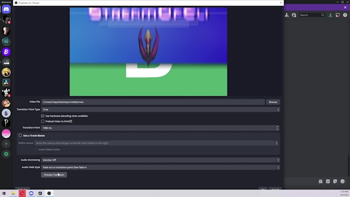Create a stinger transition for your stream by Kapafc | Fiverr