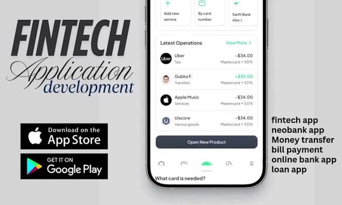 Build premium fintech app neobank app p2p payment app bnpl app fintech ...