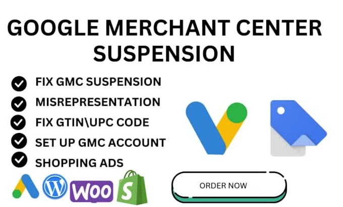 Fix google merchant center suspension, misrepresentation, fix gtin, shopping ads by Lisam ...