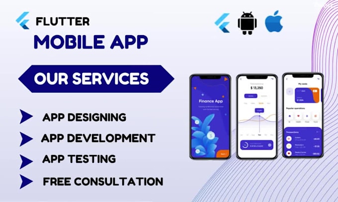 Be your flutter mobile app developer for android and ios by Sarmadalidev | Fiverr