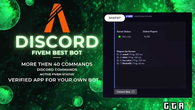 Create you discord fivem bot by Shafata1am | Fiverr
