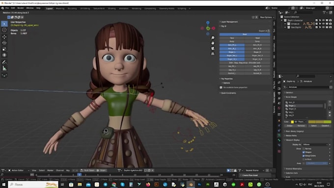 Rig 3d model for wonder dynamics,ik fk rigging,advance skeleton,fix 3d ...