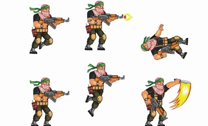 Do sprite sheet 2d game character pixel sprite sheet animation 2d ...