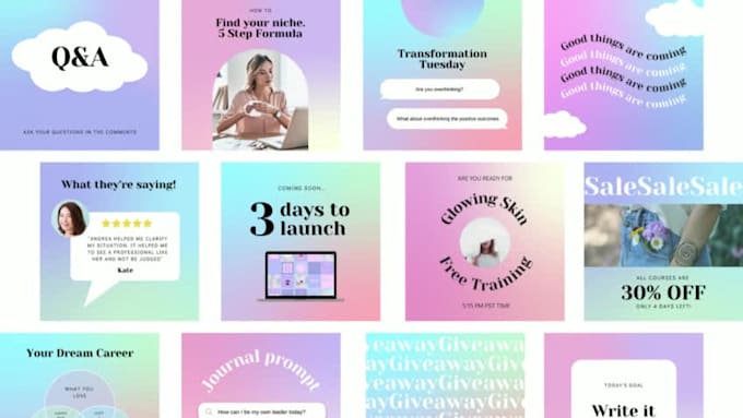 Design unique instagram post templates by Paulinarejman | Fiverr