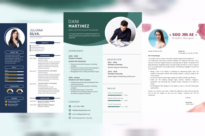 Do clean attractive resume design cv design by Memoonaislam | Fiverr