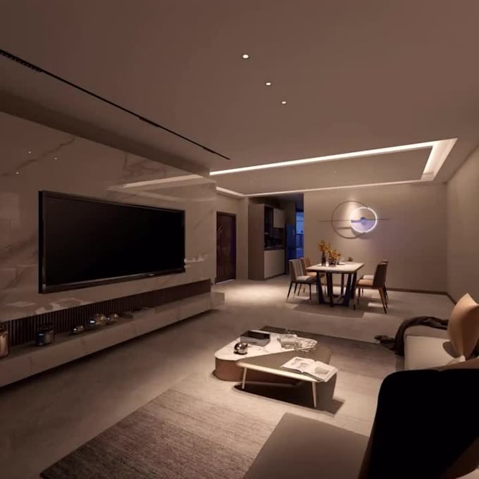 Create interior design with realistic 3d rendering by Maxterior | Fiverr