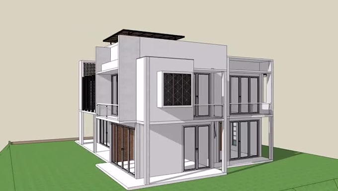 Create exterior architectural 3d modeling in sketchup by Prasannapriyada | Fiverr