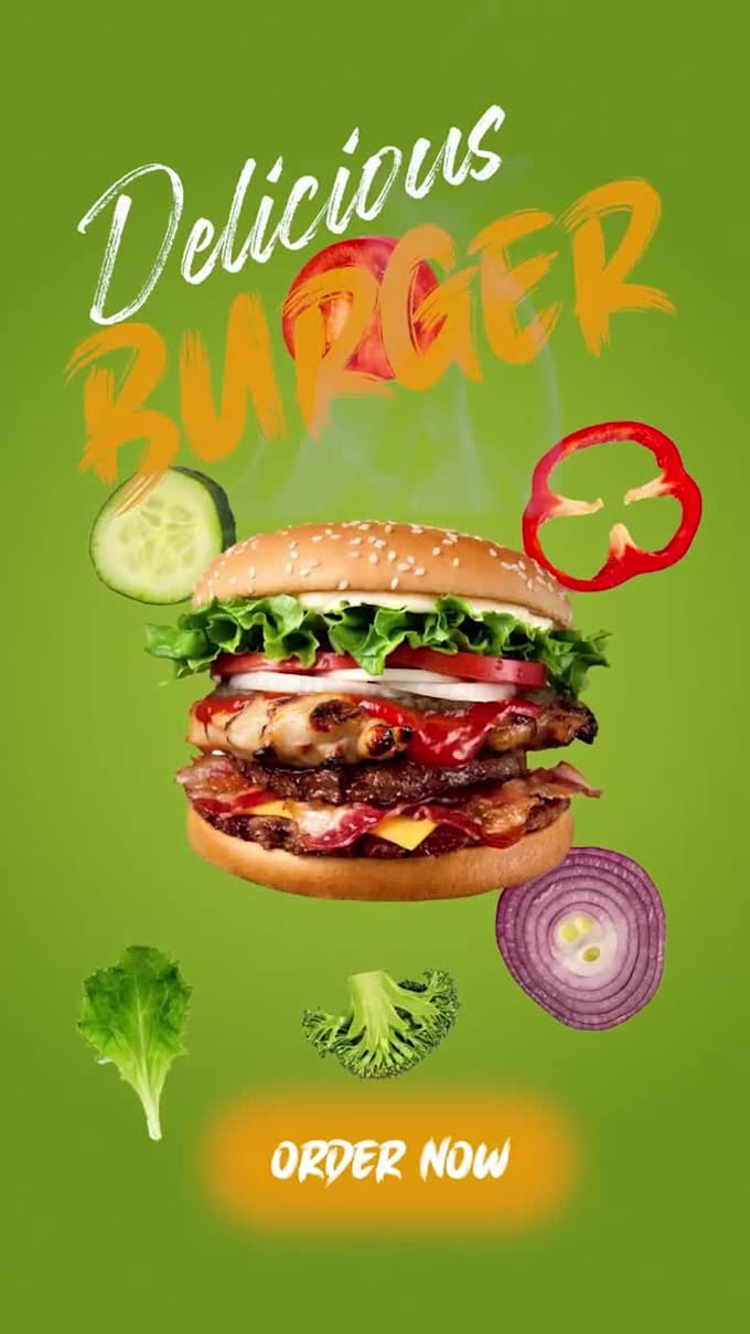 Create realistic 3d hamburger animation for food ads 3d food modeling by Fredieframes | Fiverr
