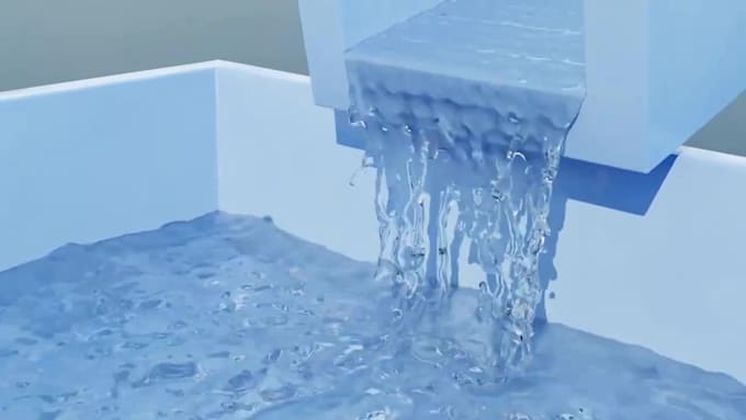Do realistic 3d water simulation, fluid, 3d product animation, by ...