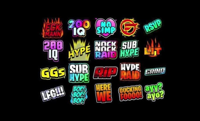 Create custom streaming package, overlay, emotes, animated emotes, logo ...