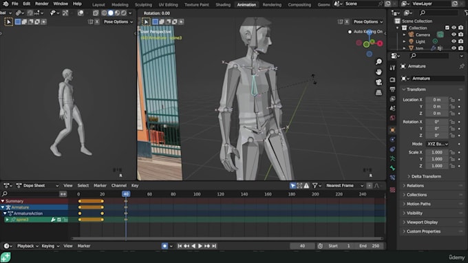 Rig your character in blender 3d for animation by Showrovislam930 | Fiverr