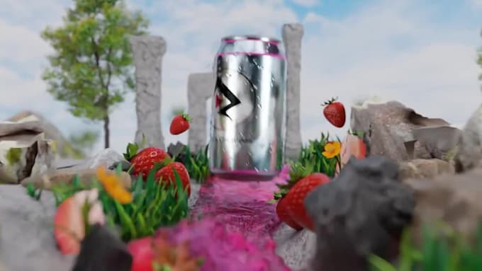 Create 3d beverage animation bottle 3d animation 3d bottle drink ...