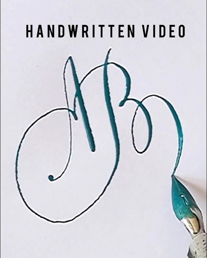 Design a handwritten calligraphy monogram, wedding logo by Curry72501 ...
