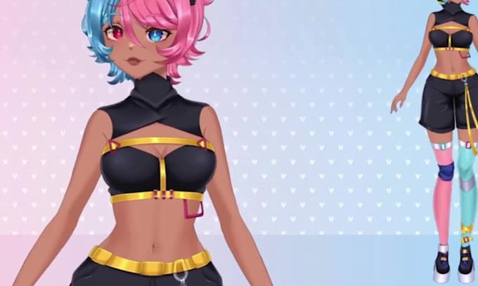 Draw and rig live2d vtube model vtube studio commission 3d vtube live 2d rigging by Vtube_charac ...