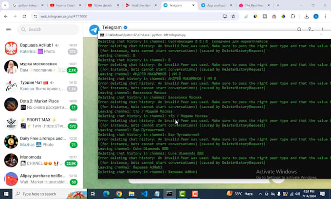 Develop a custom telegram bot in python by Ahmedtahirr | Fiverr