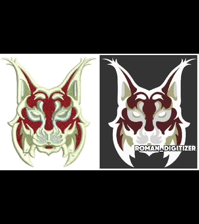 Do embroidery digitizing for your design, emb dst pes png jpg by Roman ...