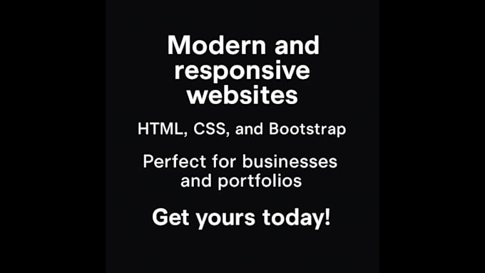 Crearé tu página web profesional en html, css y bootstrap by Dennisagero | Fiverr
