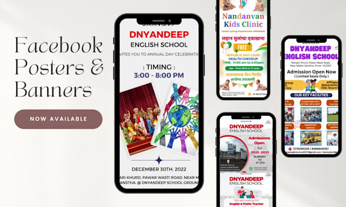 Design attractive facebook posters and banners by Vaibhavawhale | Fiverr