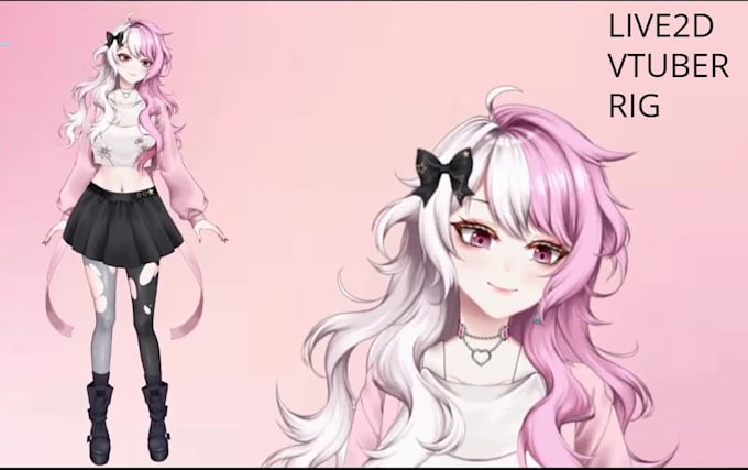 Draw and rig live2d vtuber model face rigging by Katherinaee | Fiverr