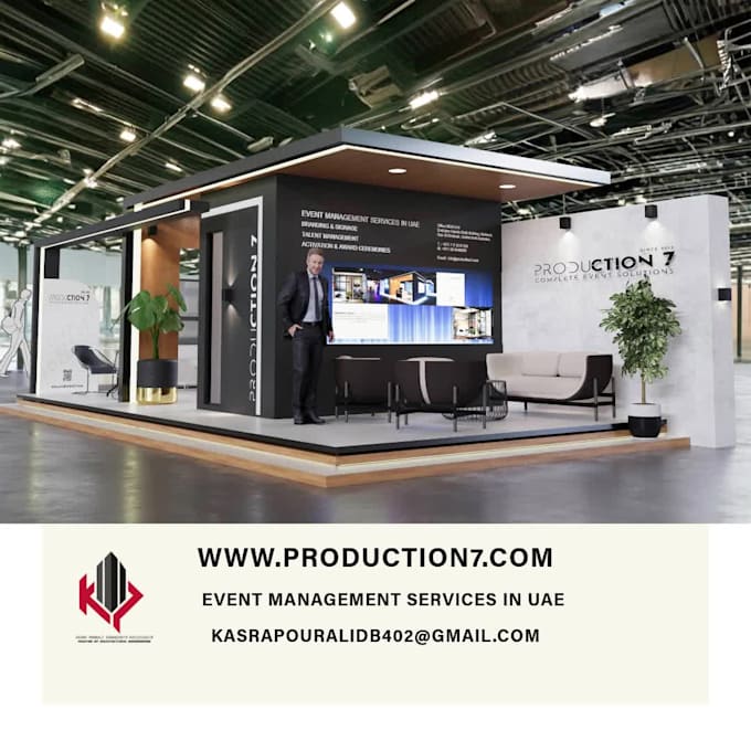 Design your exhibition booths and event spaces by Hadipourali | Fiverr