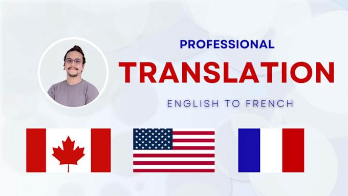 Manually translate english to french by Elmanar0 | Fiverr