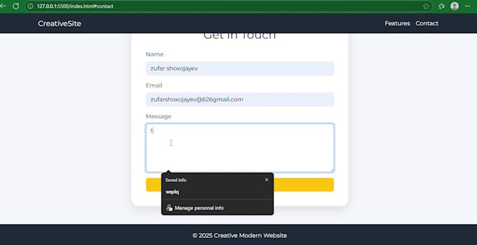 Create a responsive landing page with html, css, and animations by Zufarshoxojayev | Fiverr