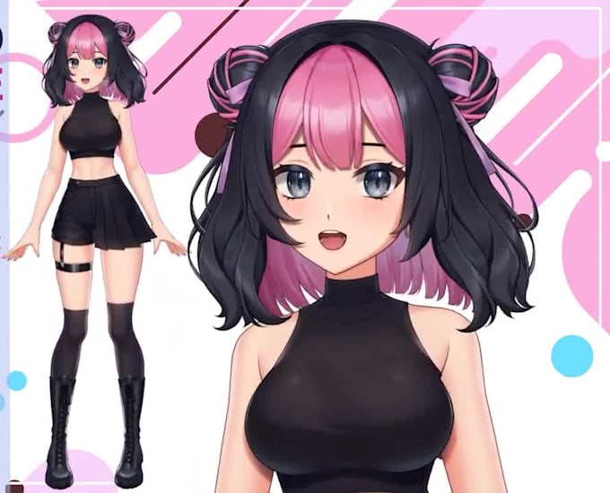 Draw and rig live2d model, 2d vtuber model, anime vtuber model, vtuber ...